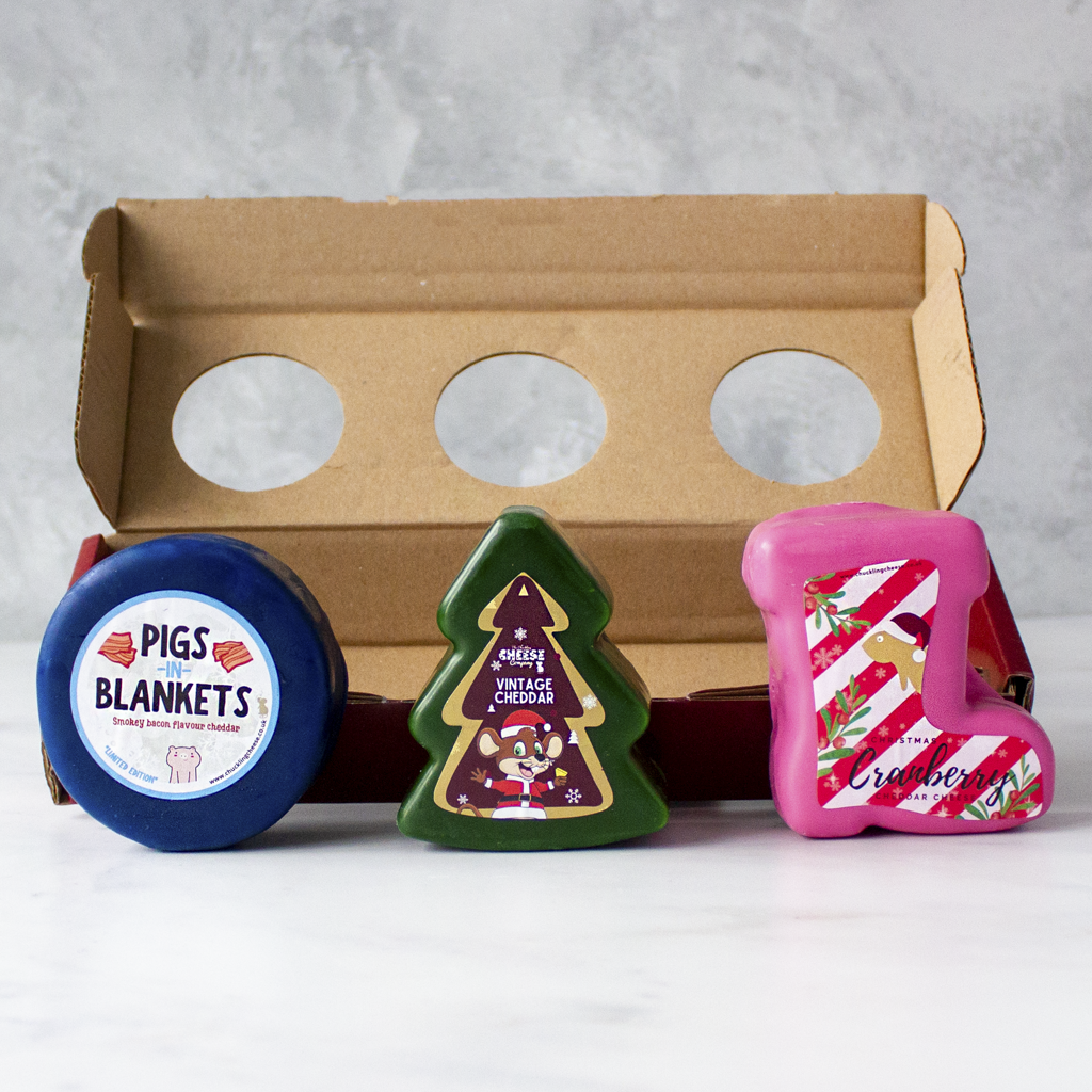 Christmas Cheese Truckle Trio Box #2 | Festive Cheddar Gift Set – The ...